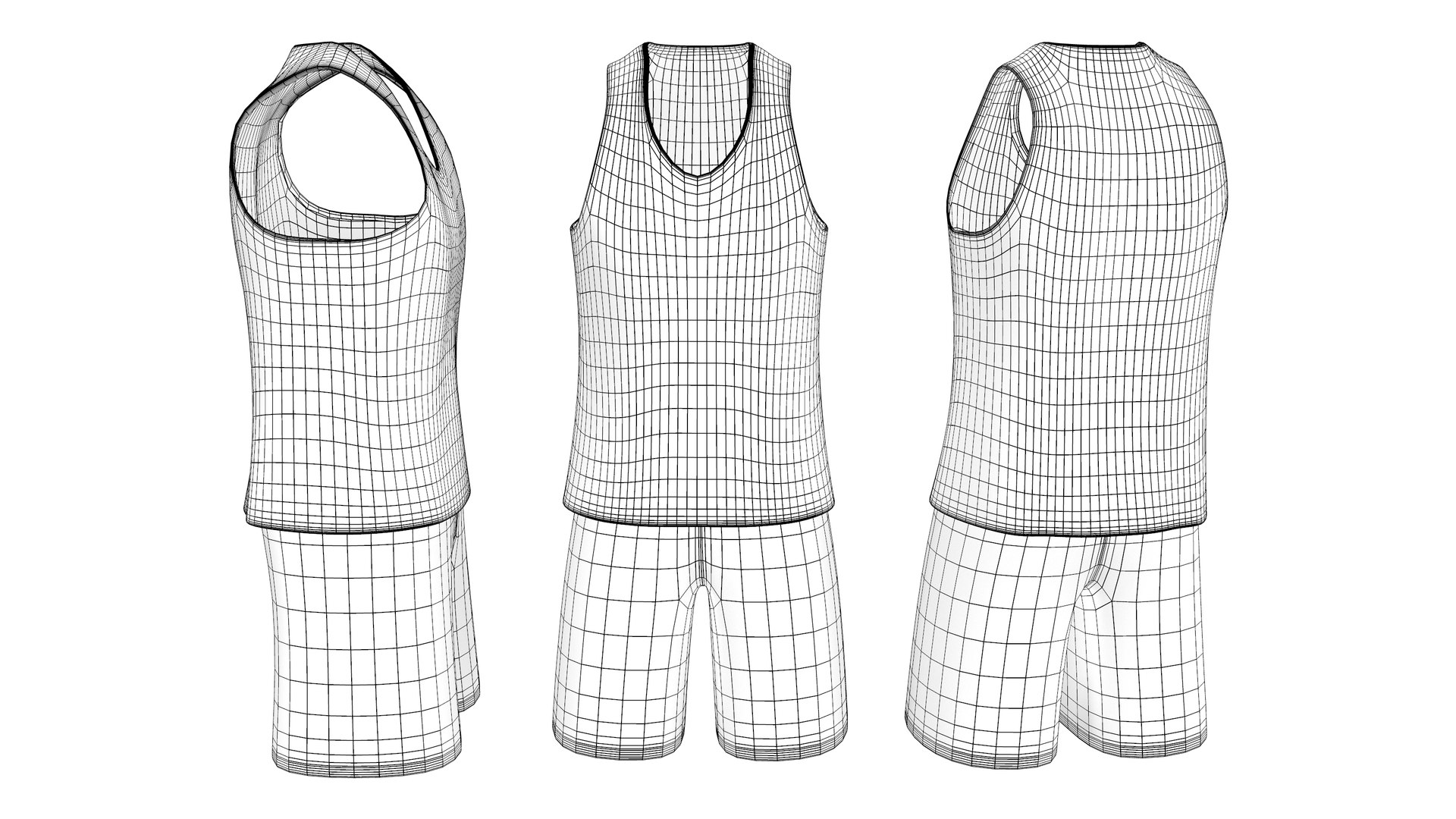 Male Basketball Jersey Set 3D Model - TurboSquid 1820566