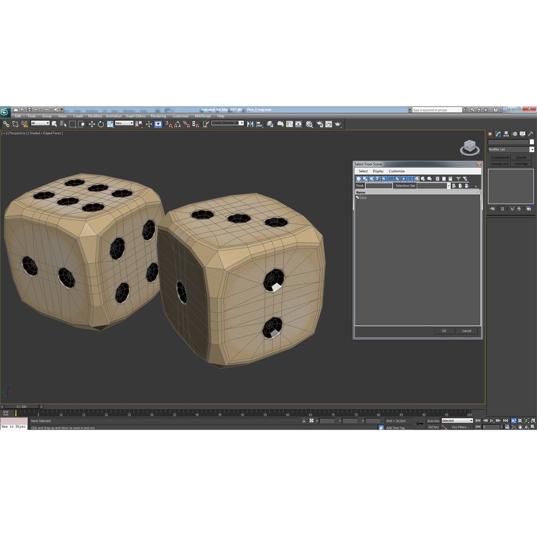 3d Dice 3 Model