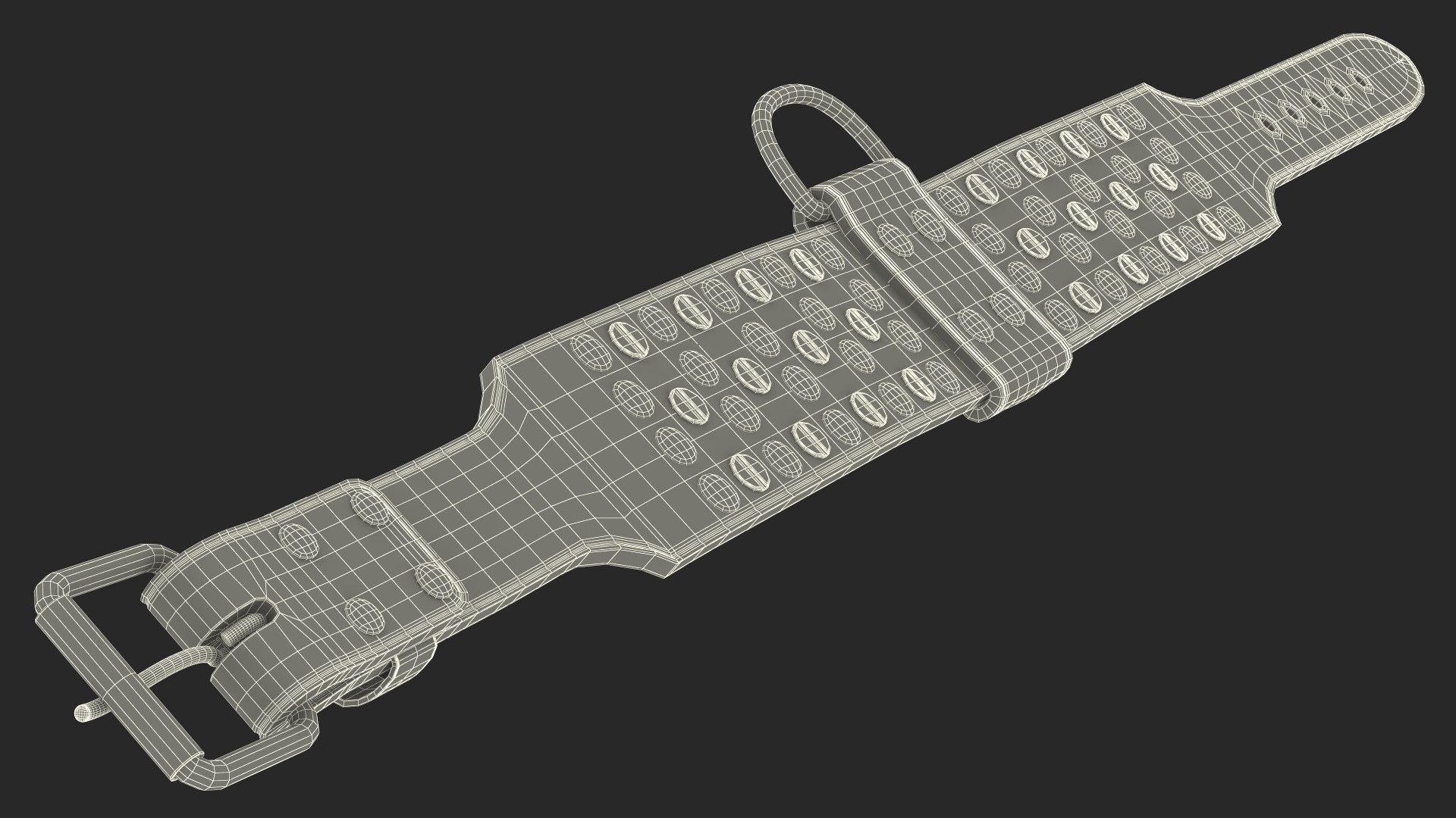 Leather Studded Collar Lying Brown 3D model - TurboSquid 2149115