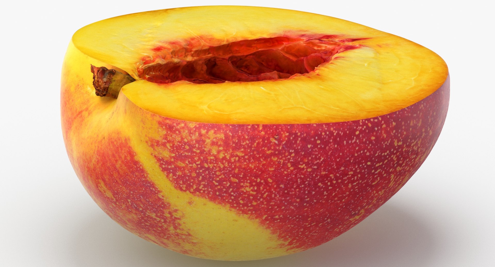 Nectarine 05 Cut Half 3D - TurboSquid 1505128