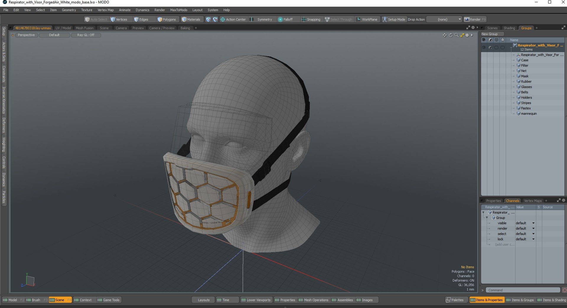 3D Respirator With Visor ForgedAir White Model - TurboSquid 2161848