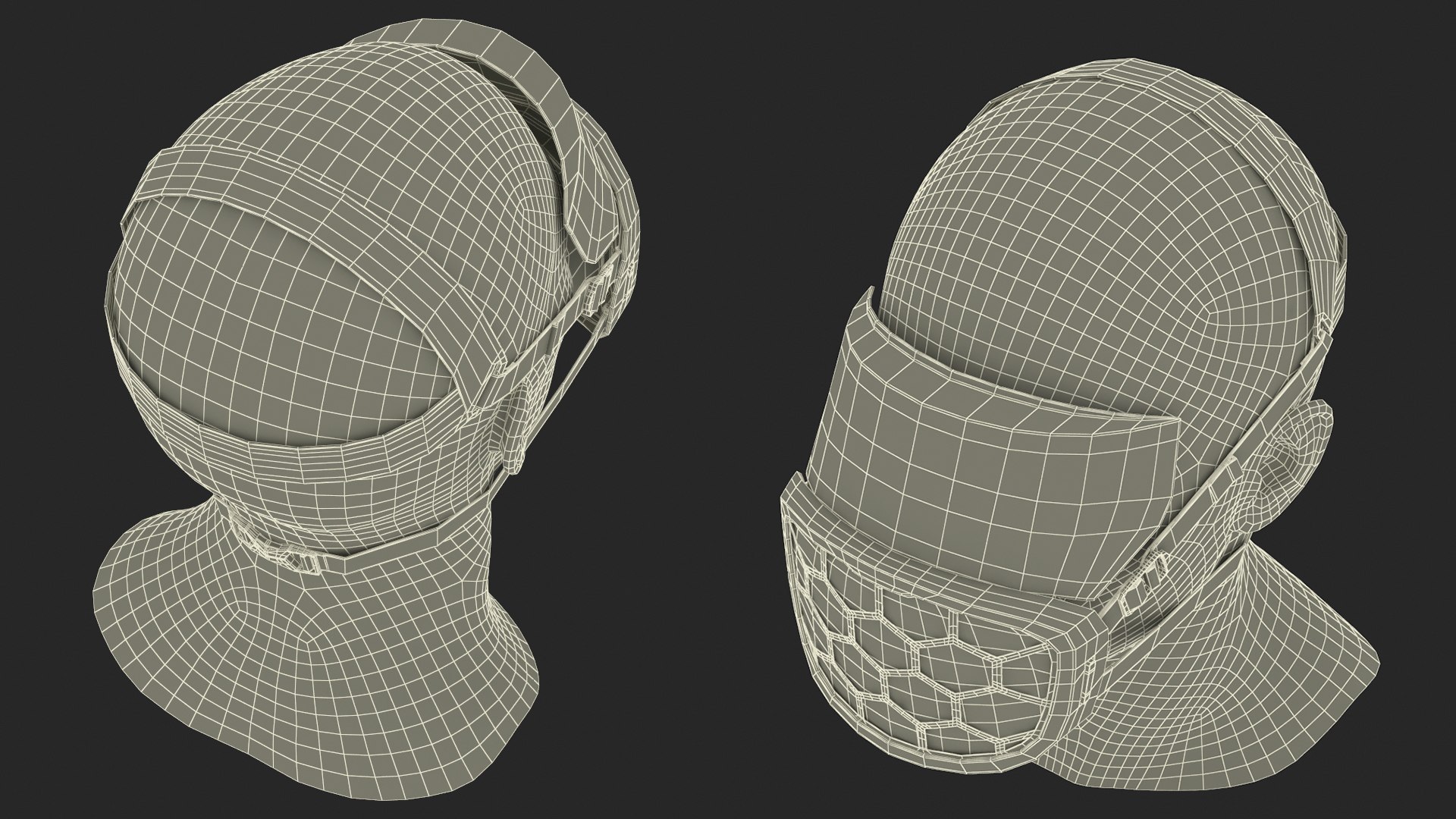 3D Respirator With Visor ForgedAir White Model - TurboSquid 2161848