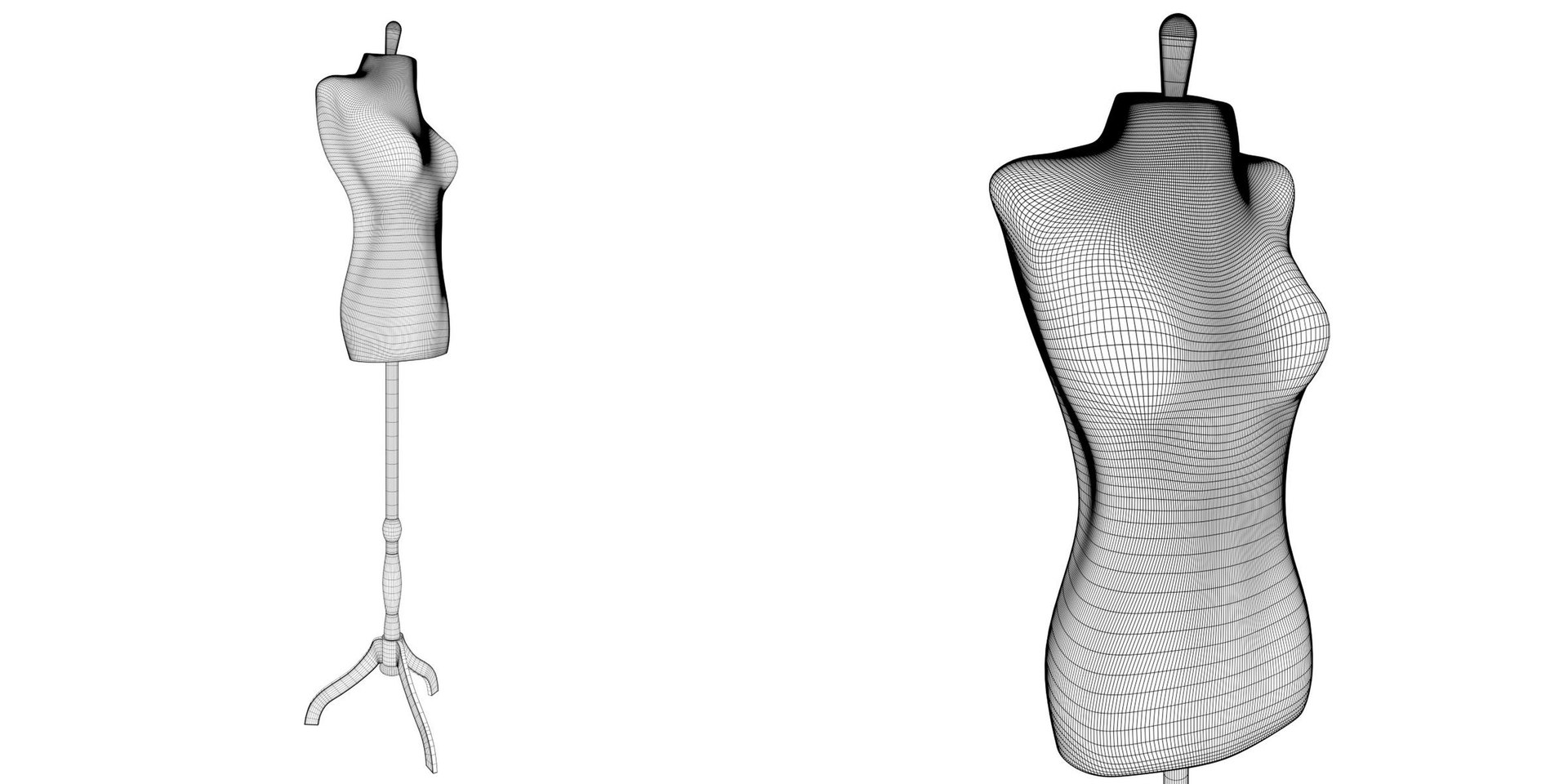 3D Female Mannequin Stand Model - TurboSquid 1392668