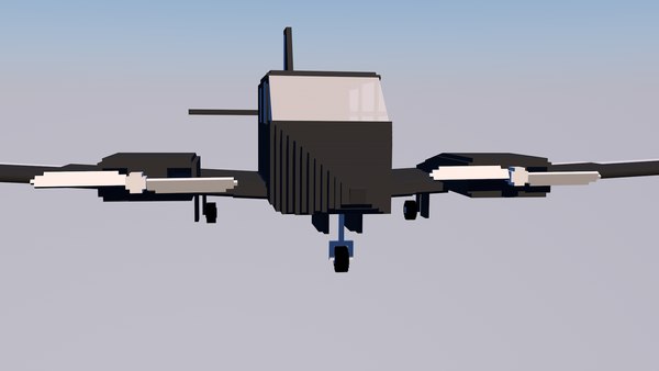 modelo 3d MineCraft - Avión Low Poly - TurboSquid 1389916