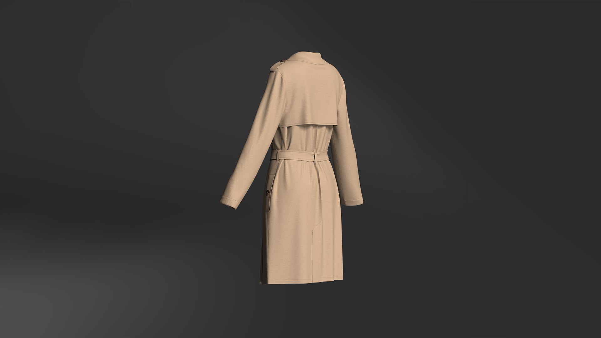 3D Womens Classic Trench Coat Model - TurboSquid 1982524