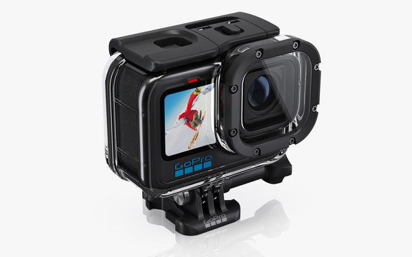 GoPro HERO 10 Black with Waterproof Case model - TurboSquid 1797935