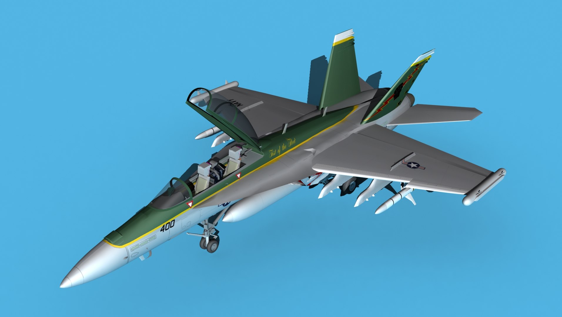 Boeing FA-18F Super Hornet V18 3D - TurboSquid 1913116