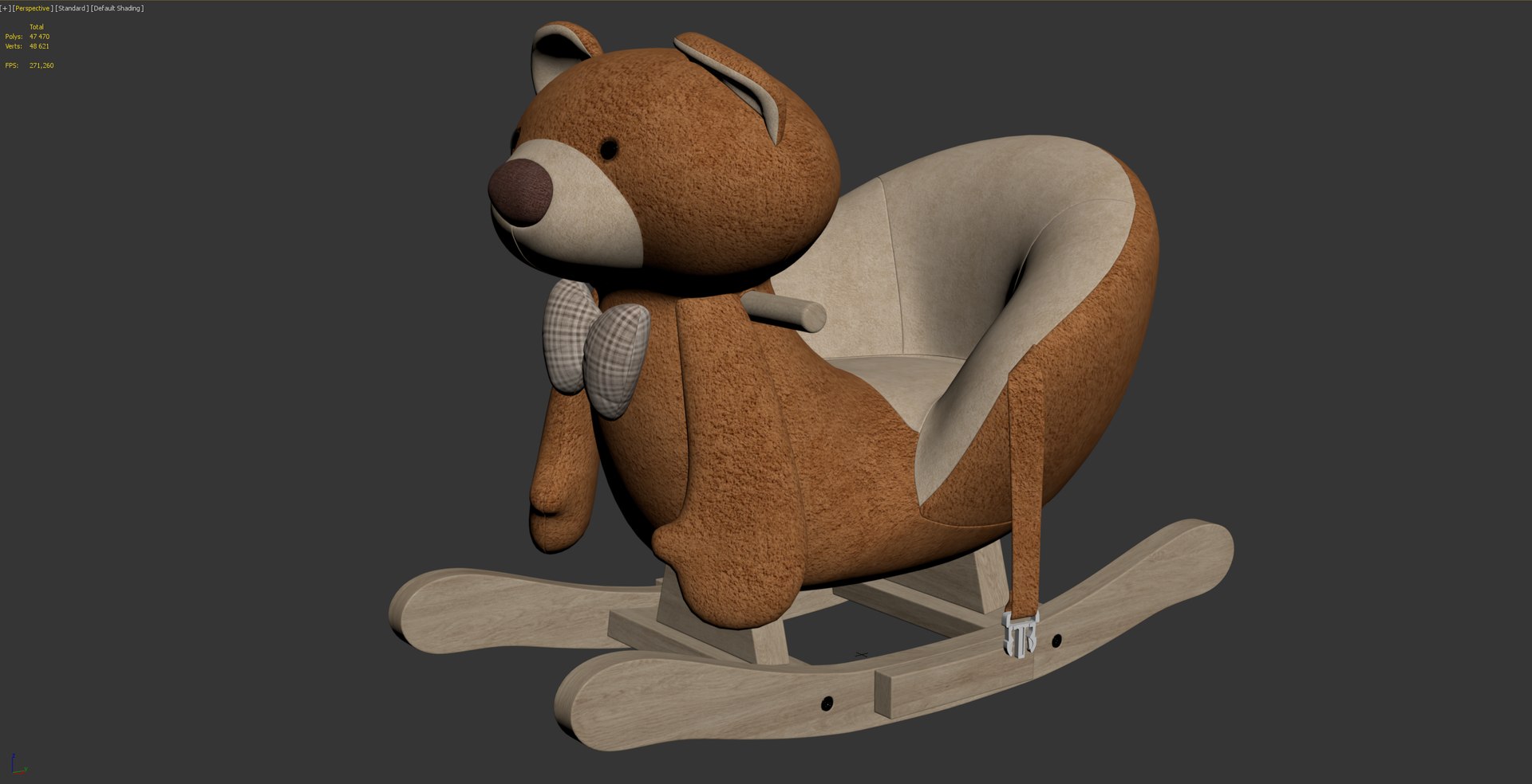 3D Bear Rocking Chair Model - TurboSquid 1460935
