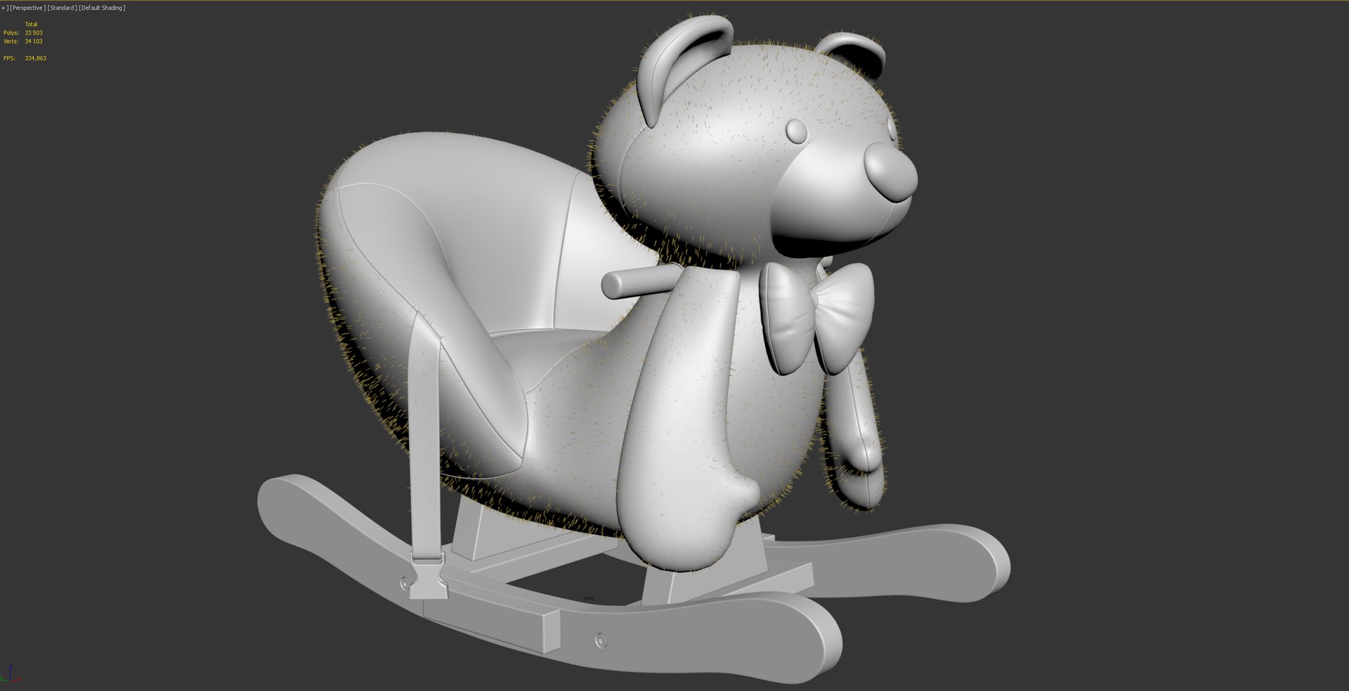3D Bear Rocking Chair Model - TurboSquid 1460935
