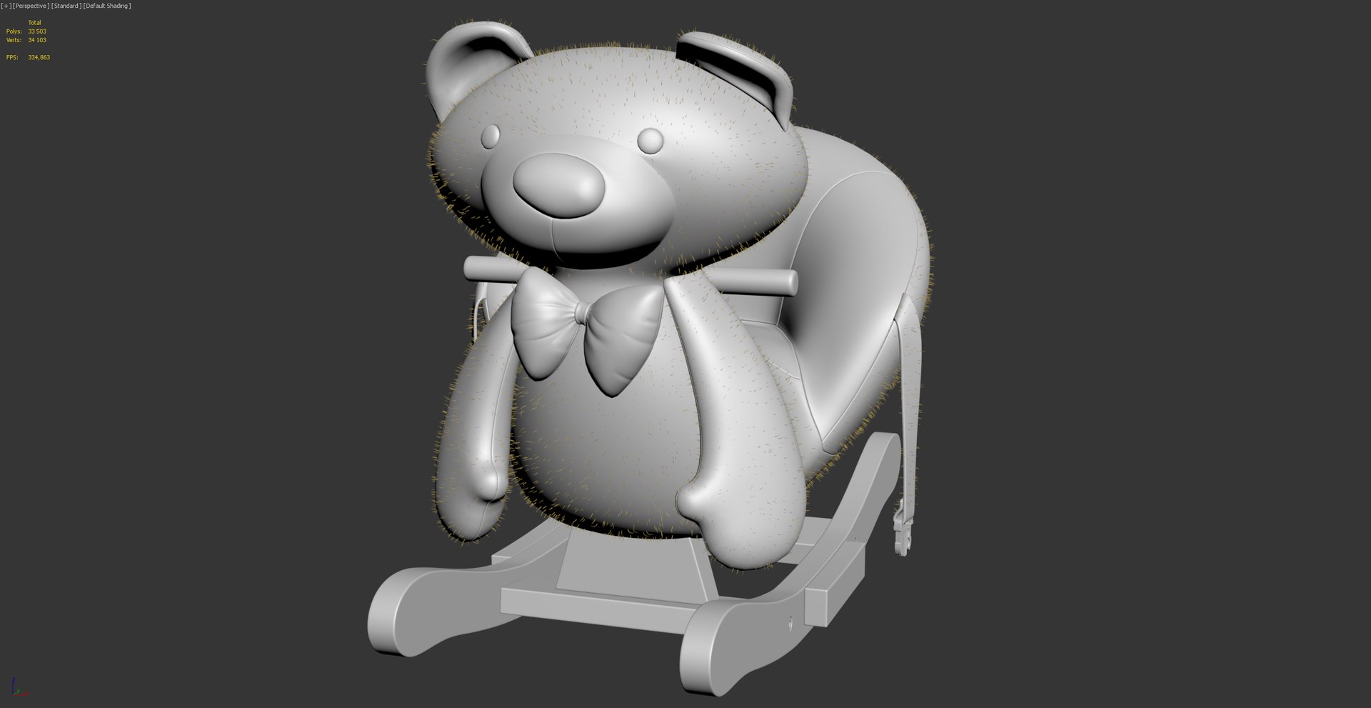 3D Bear Rocking Chair Model - TurboSquid 1460935