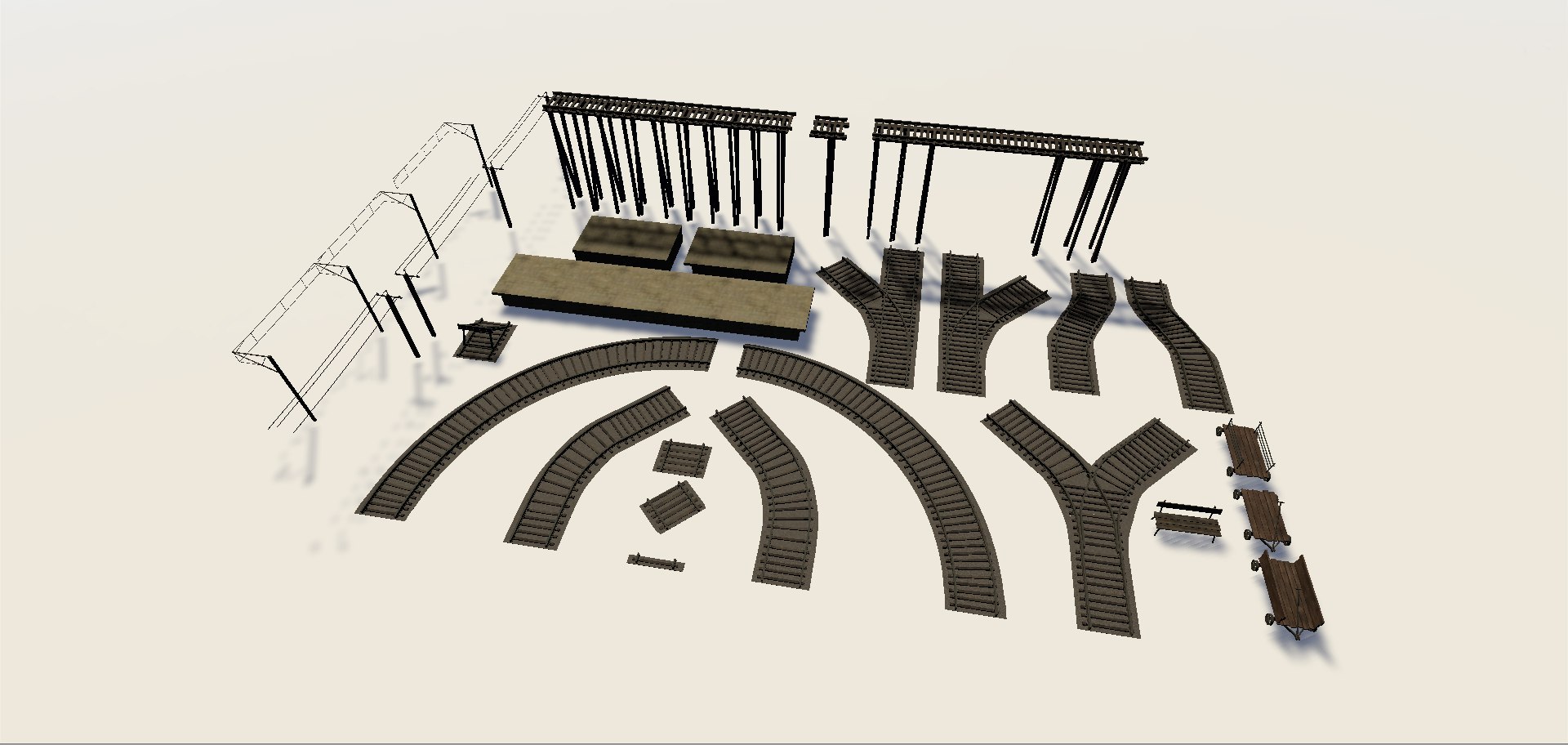 Old Railroad Tracks Fbx