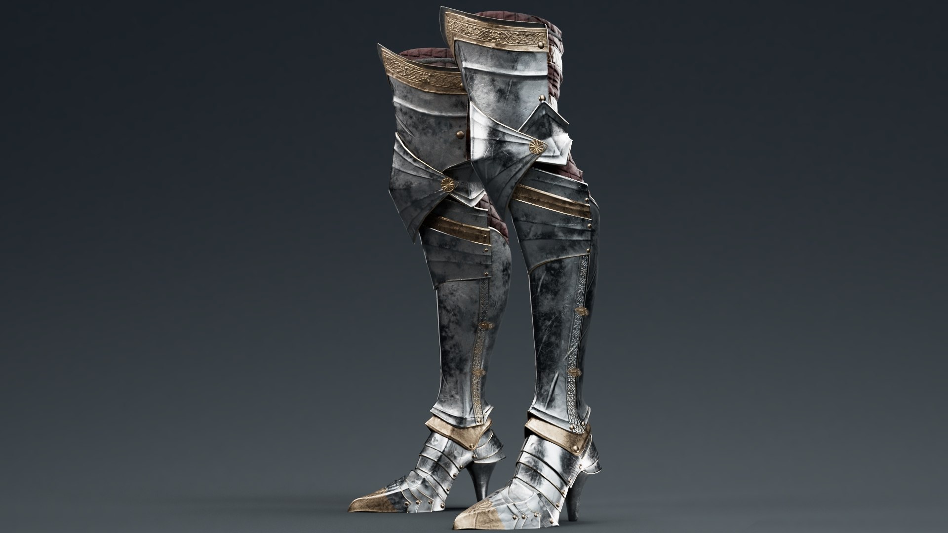 Female Knigt Leg Armor Set Armor MidPoly 3D Model - TurboSquid 2034172