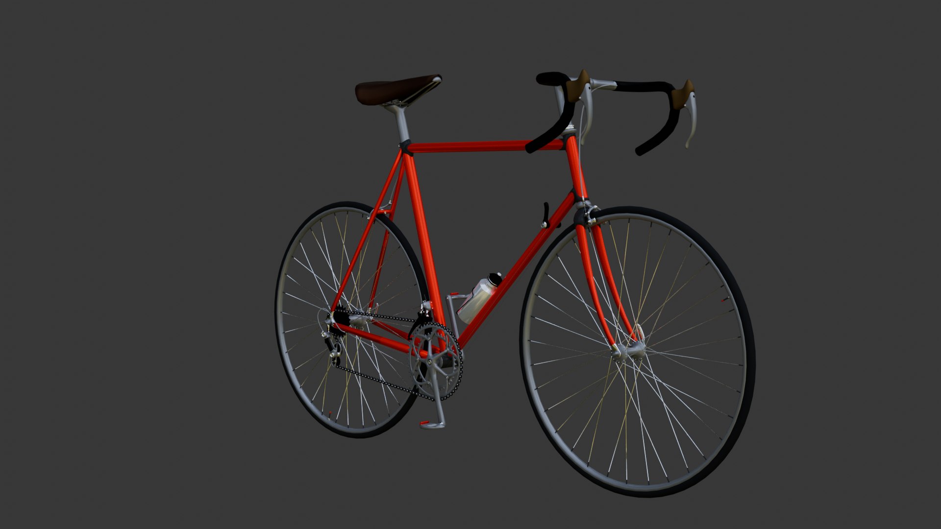 3D Model Road Bike Red - TurboSquid 2335777