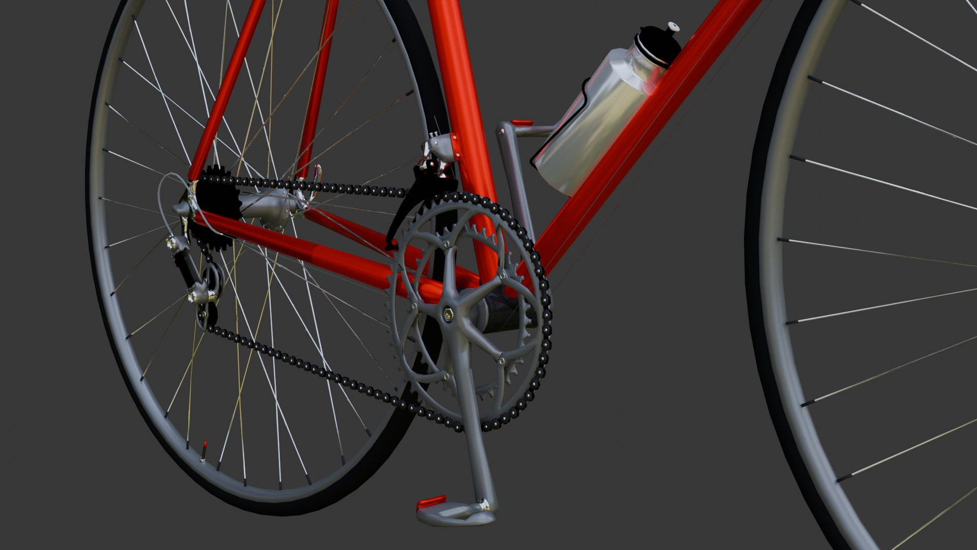 3D Model Road Bike Red - TurboSquid 2335777