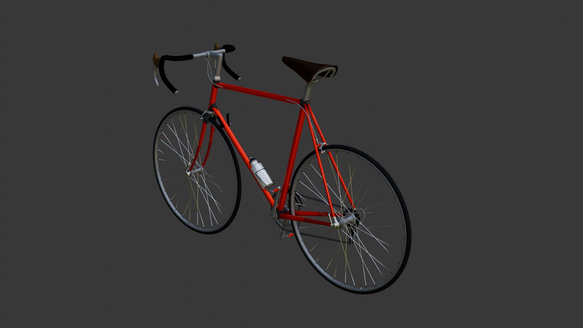 3D Model Road Bike Red - TurboSquid 2335777