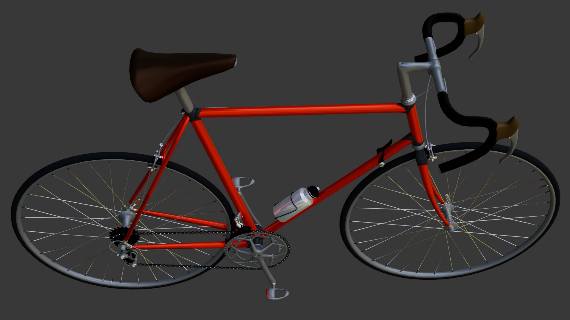 3D Model Road Bike Red - TurboSquid 2335777