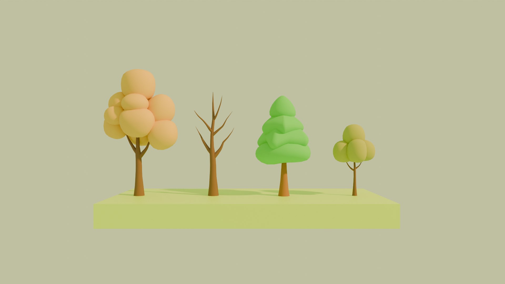 Free Low Poly Cartoon Trees Free Pack 3D Model - TurboSquid 2405293