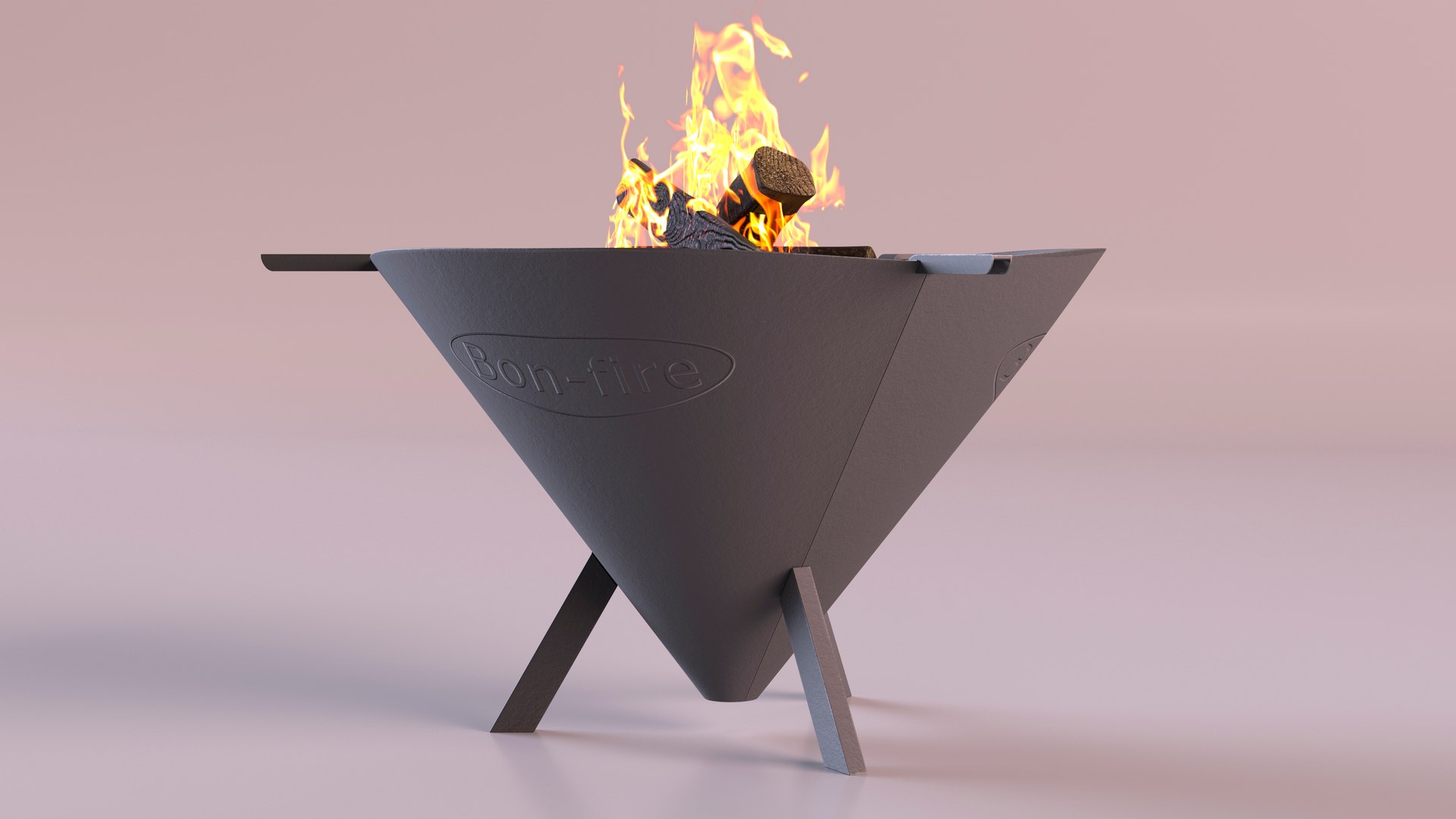 3D Fire Pit Cone With Bonfire Model - TurboSquid 2139747
