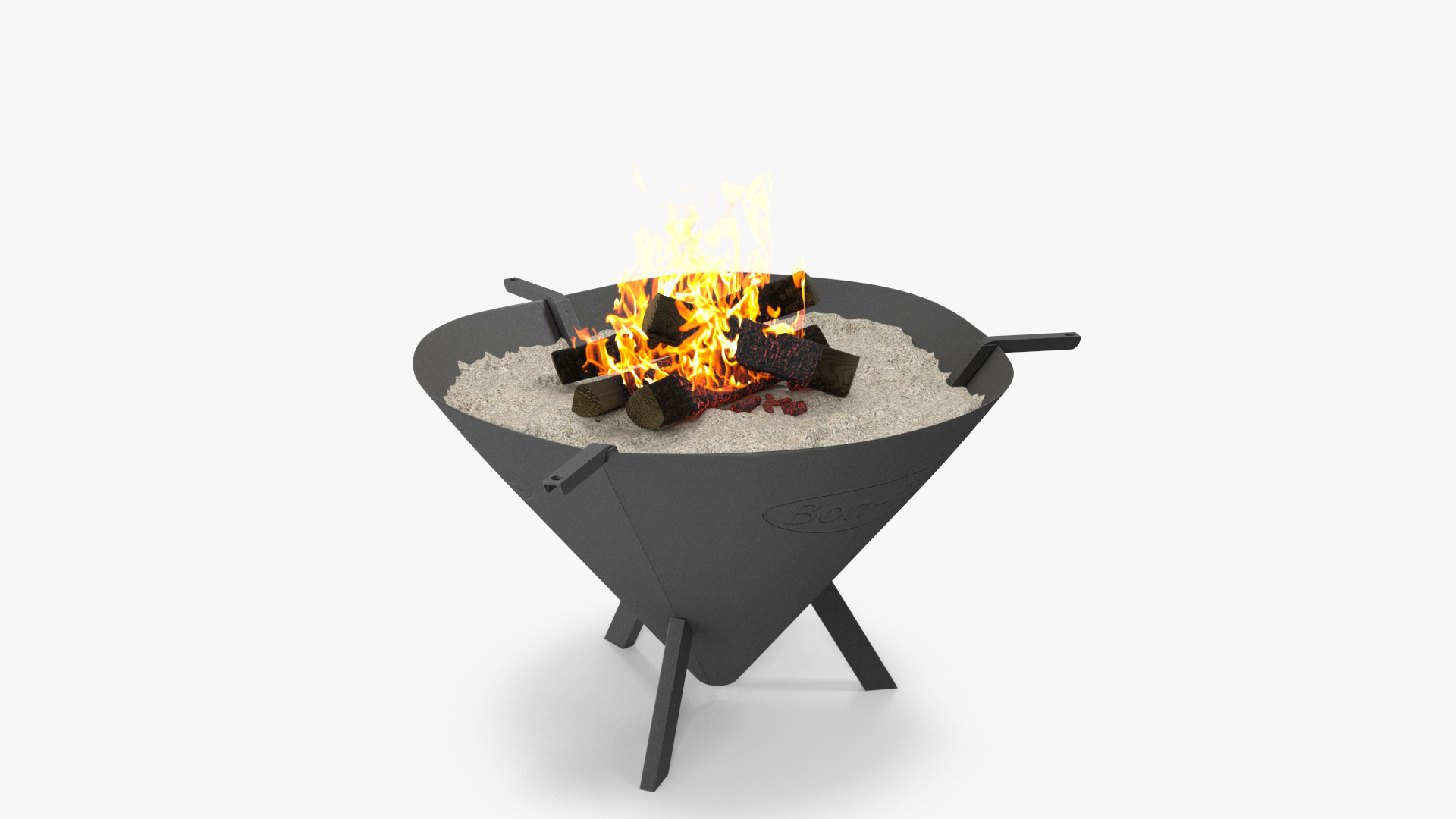3D Fire Pit Cone With Bonfire Model - TurboSquid 2139747