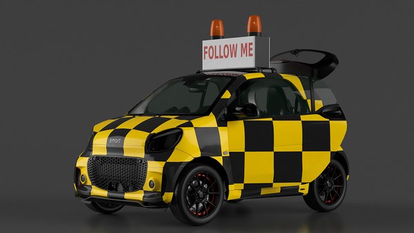 modelo 3d Smart Car Follow Me, un vehículo para aeropuerto preparado ...