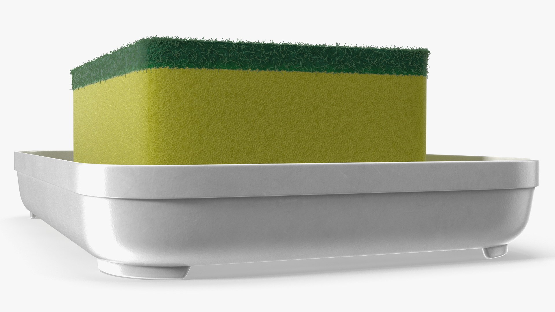 Dishwashing Sponge In Soap Tray Fur 3D - TurboSquid 2477572