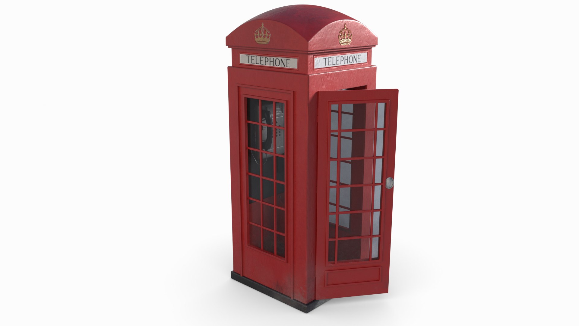 3D Redshift Red Phone Box - TurboSquid 1655609