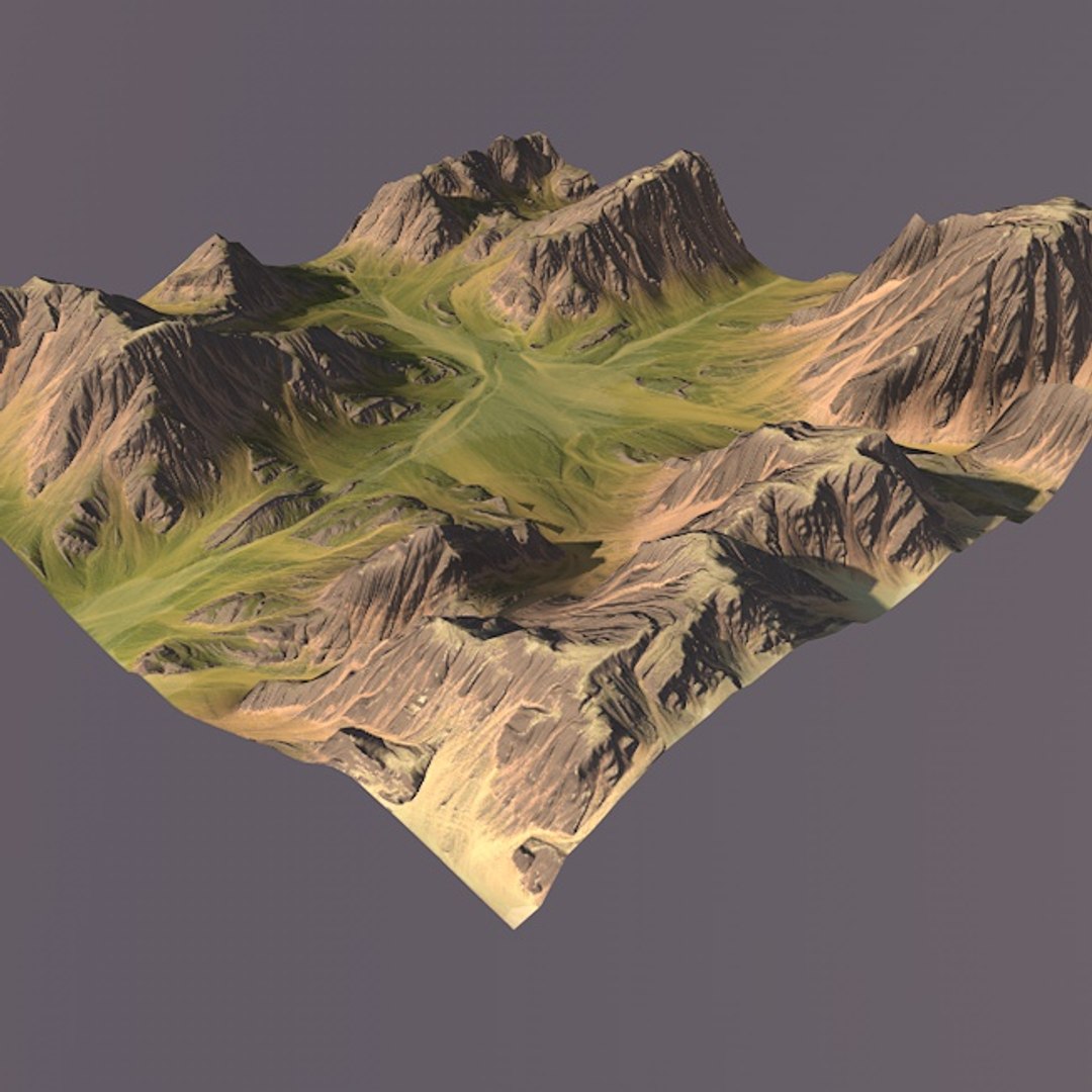Mountain Maps Terrain 3d Model