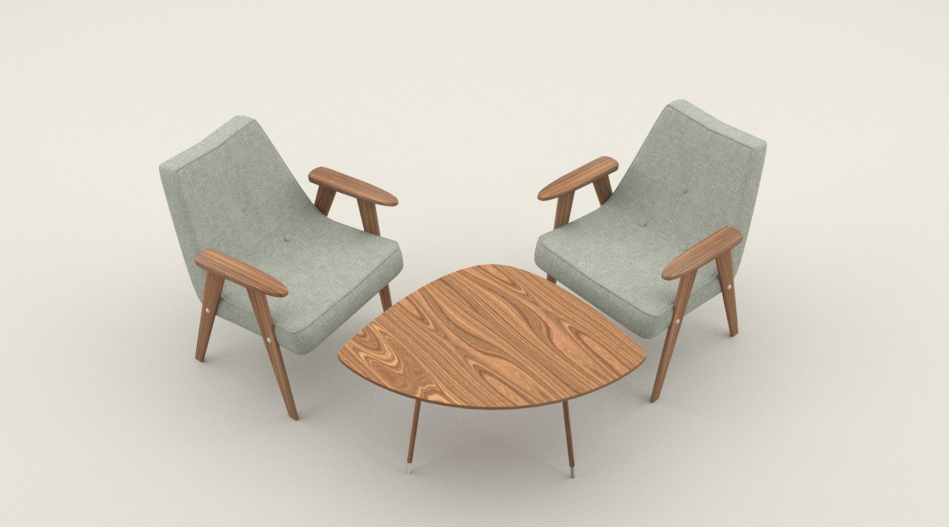 3d model old style furniture set