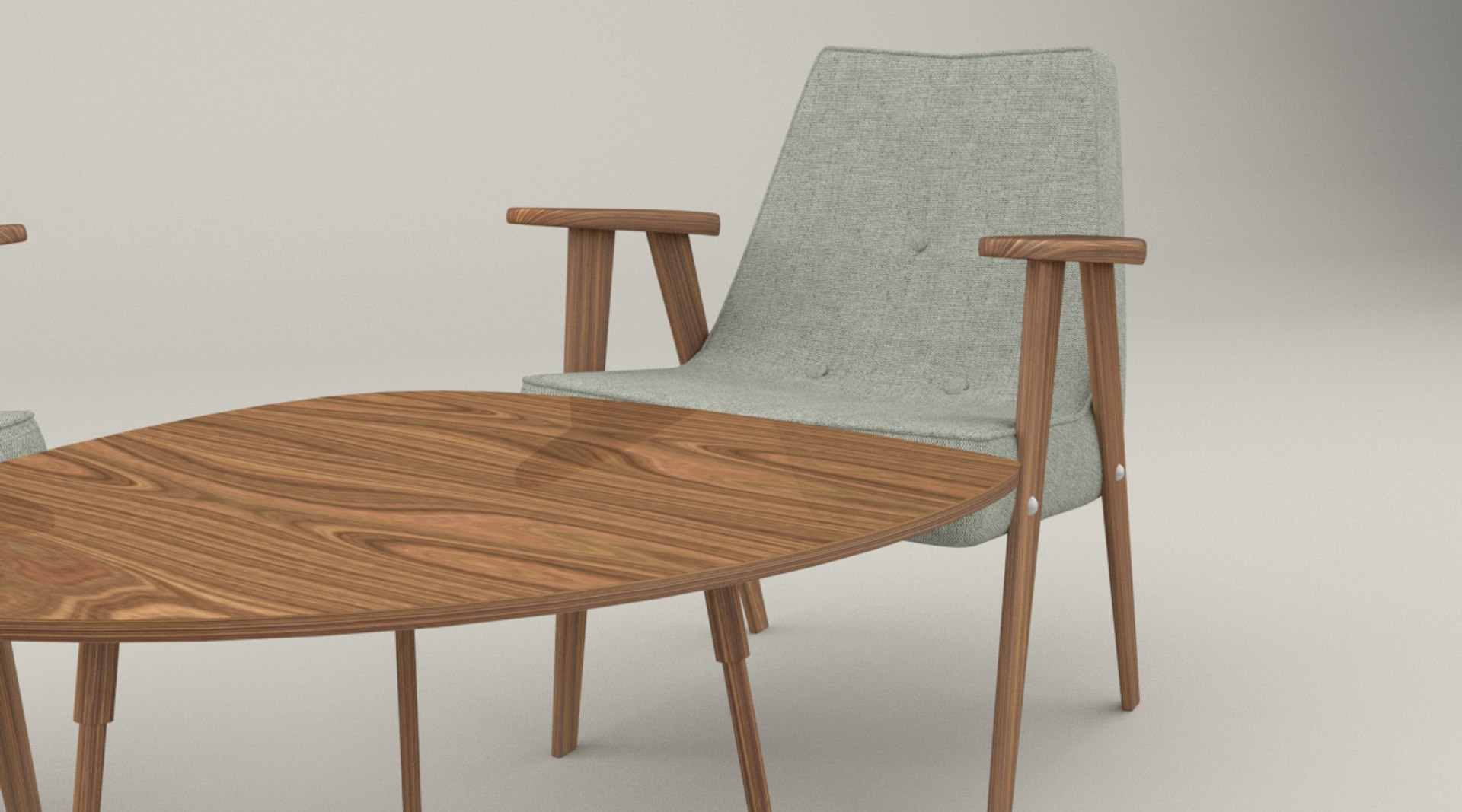 3d model old style furniture set