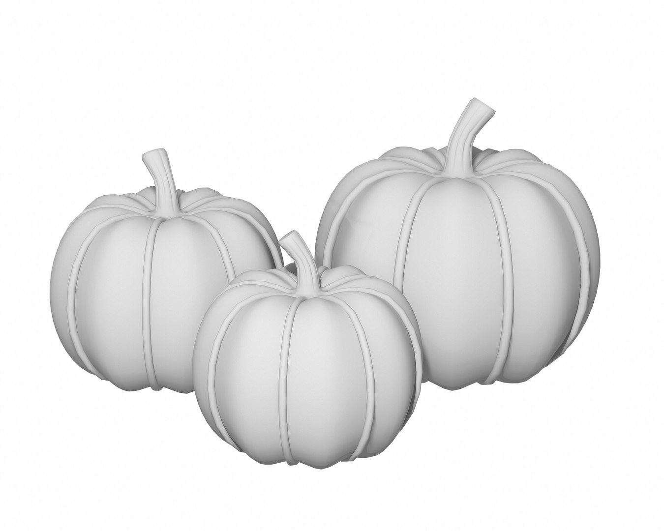 Fabric Pumpkin Decor SET 3D - TurboSquid 2133812