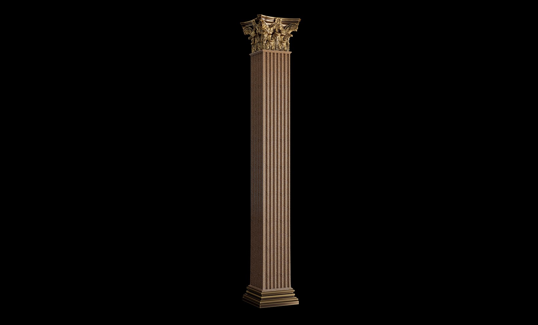 3D Rectangular Corinth Column - TurboSquid 1855927