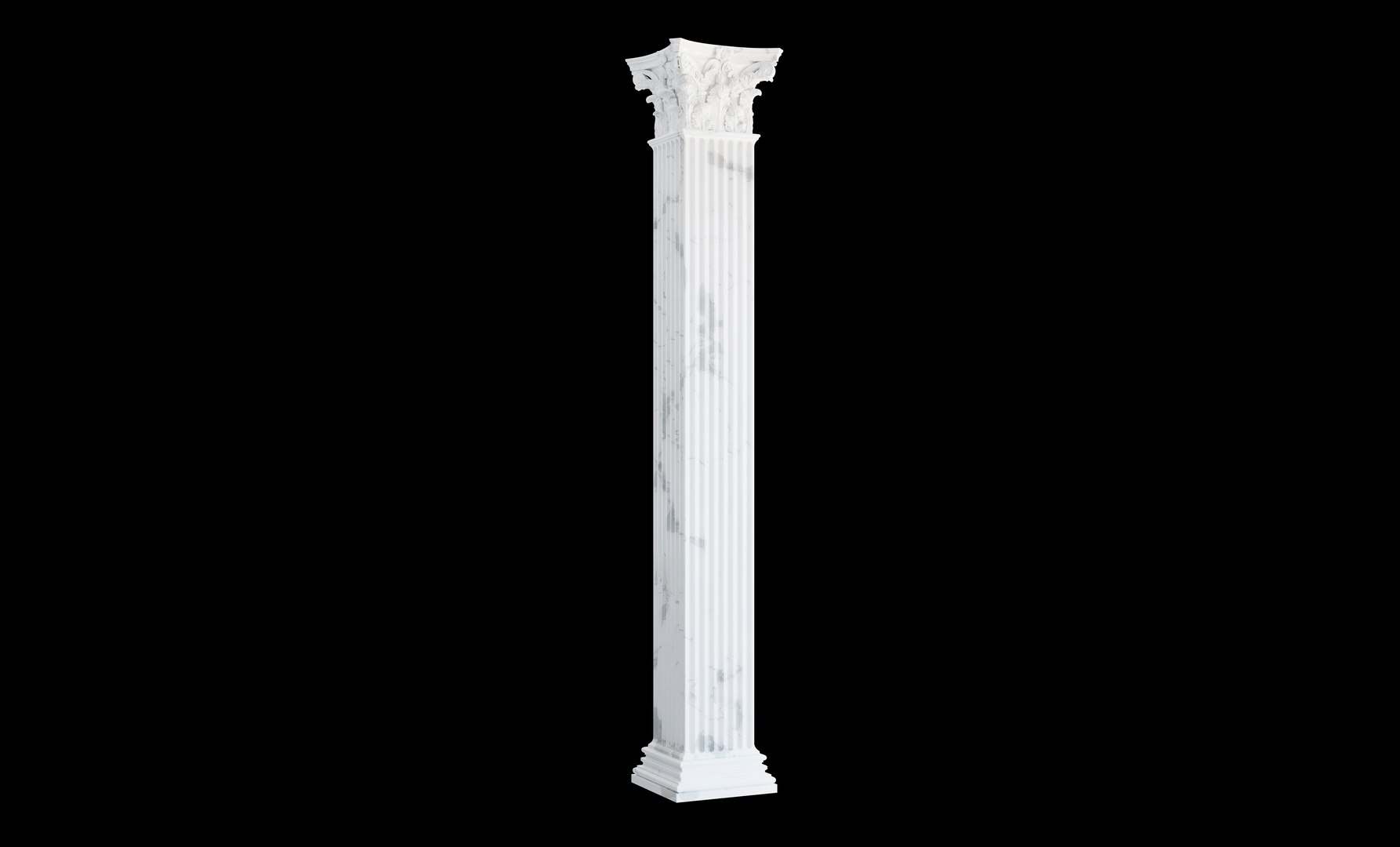 3D Rectangular Corinth Column - TurboSquid 1855927