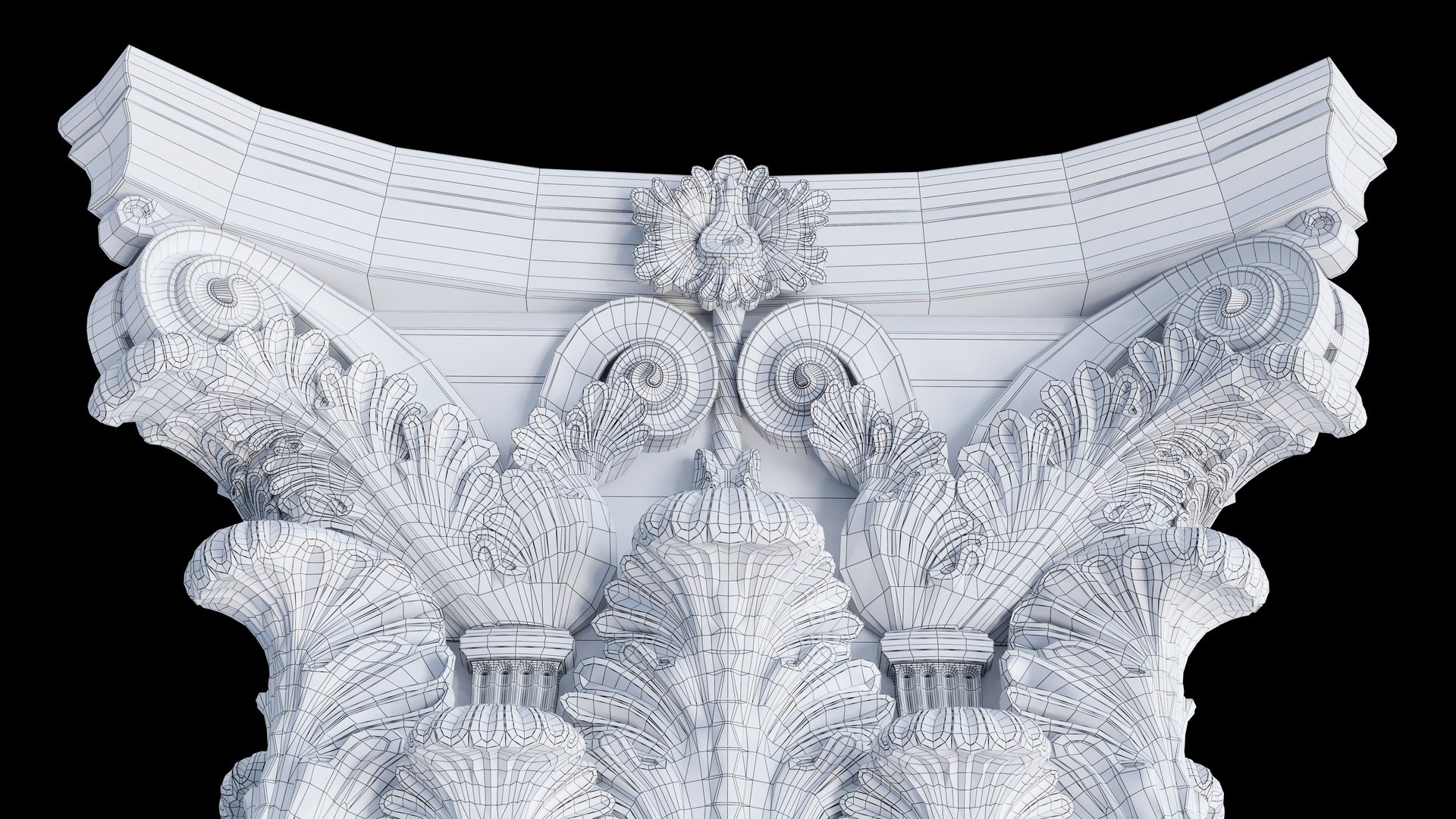 3D Rectangular Corinth Column - TurboSquid 1855927