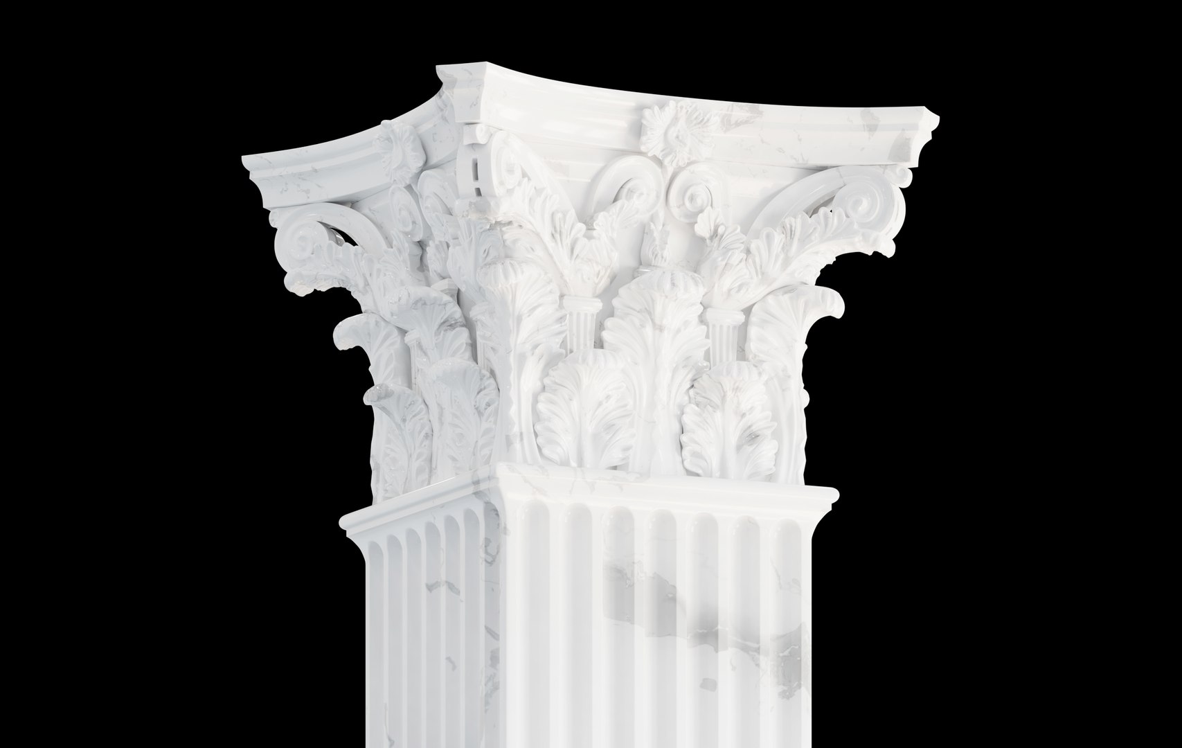 3D Rectangular Corinth Column - TurboSquid 1855927