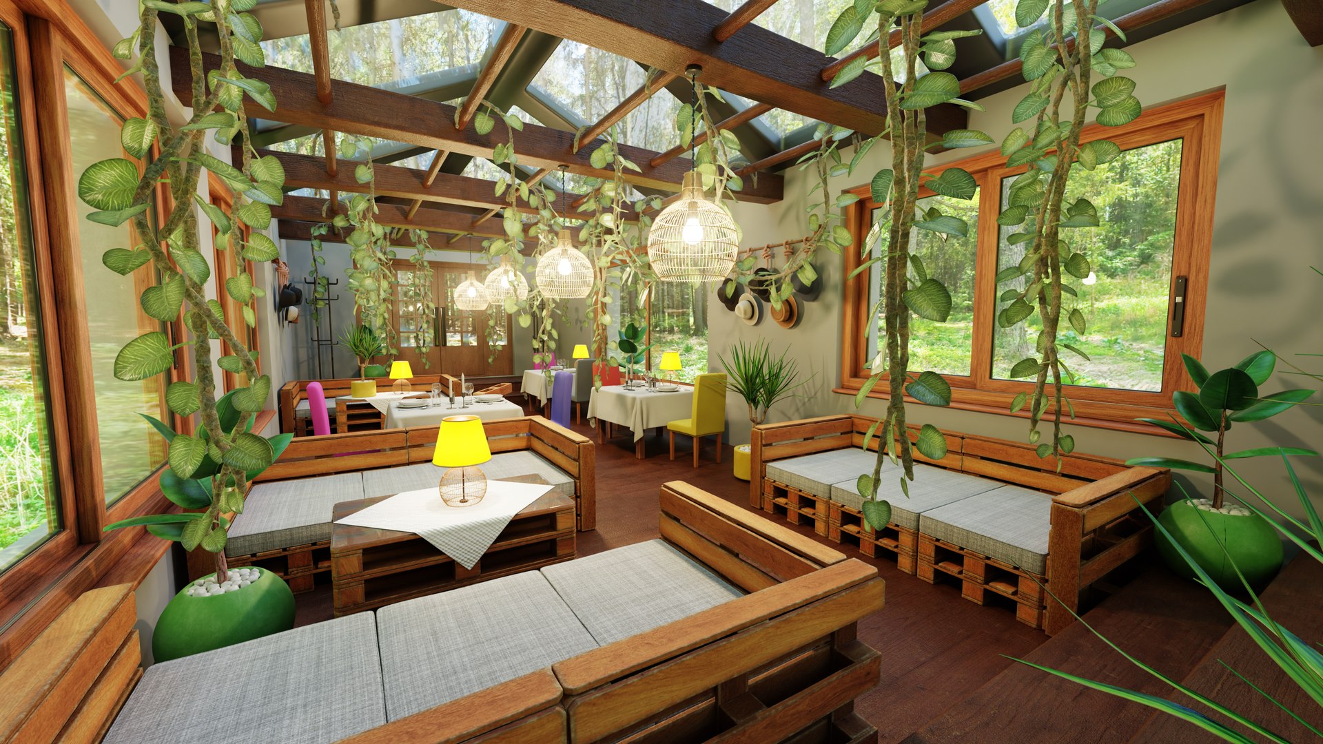 3D Restaurant Nature - TurboSquid 1975642