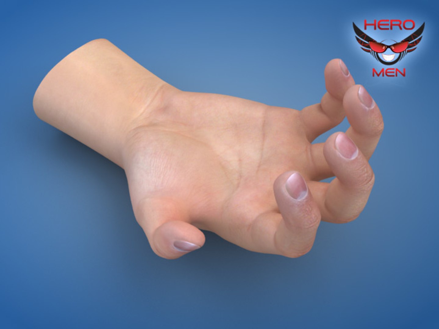 Male Hand 3d Max