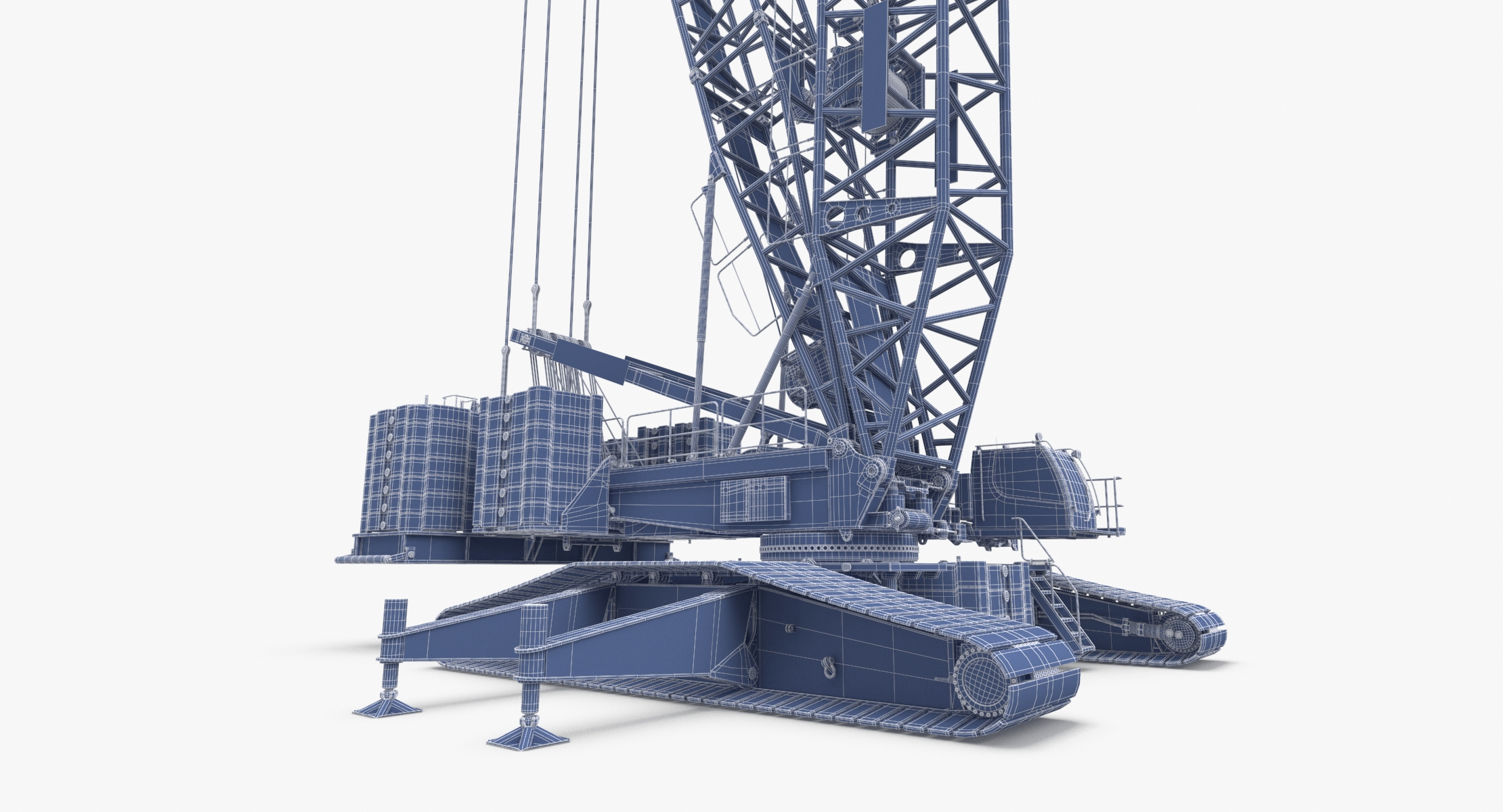 Liebherr lr 1600-2 crawler crane 3D - TurboSquid 1700742