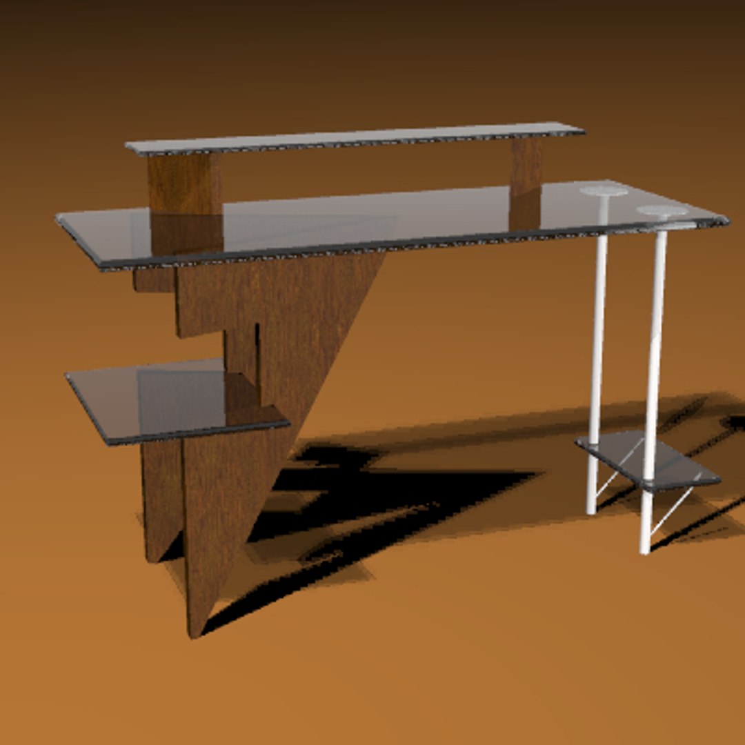 3d Model Contemporary Desk
