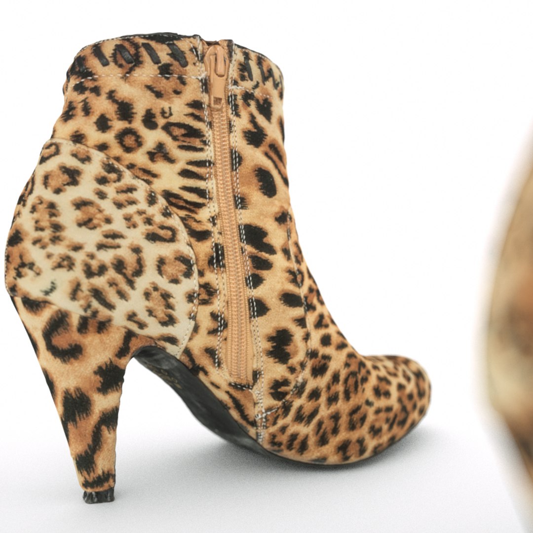 3d Leopard Heels