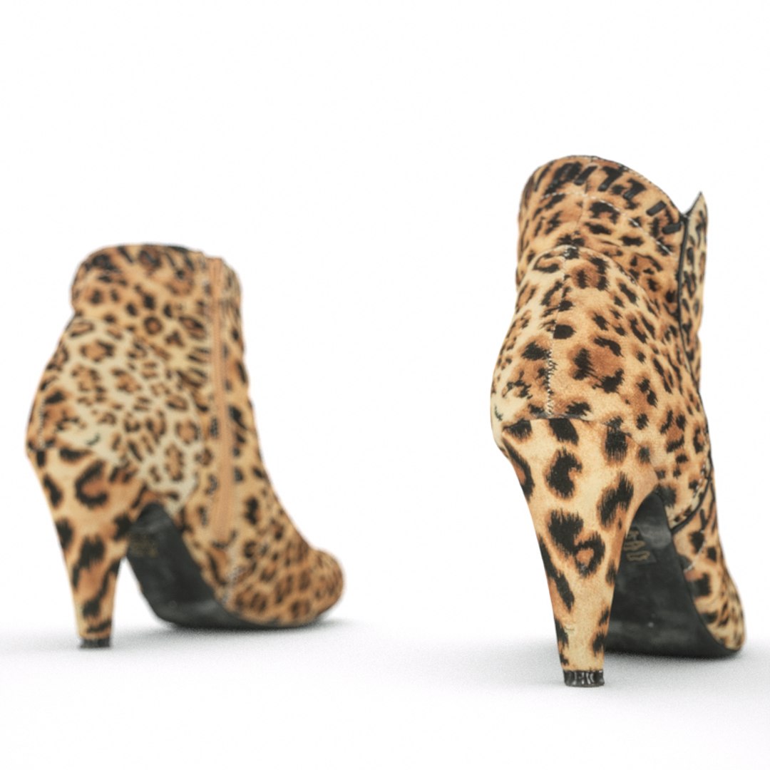 3d Leopard Heels