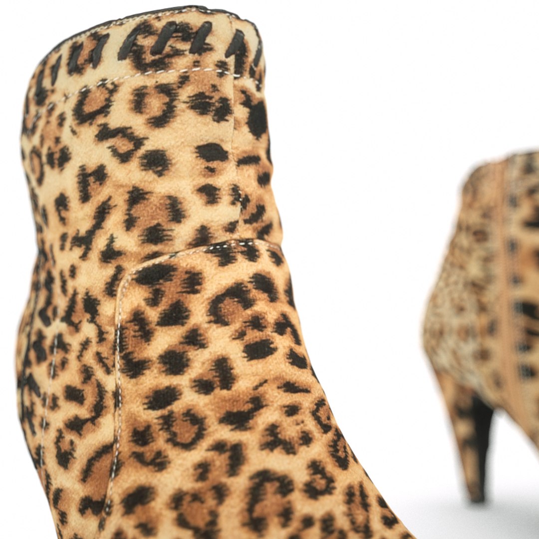 3d Leopard Heels