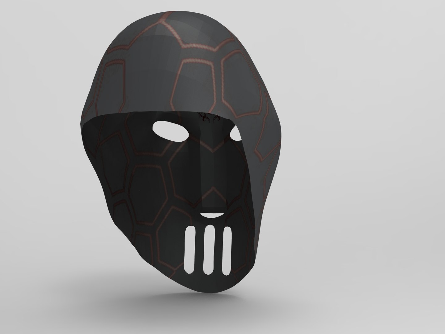 3D Model Low-poly Black Hockey Goalie Mask - TurboSquid 2241340
