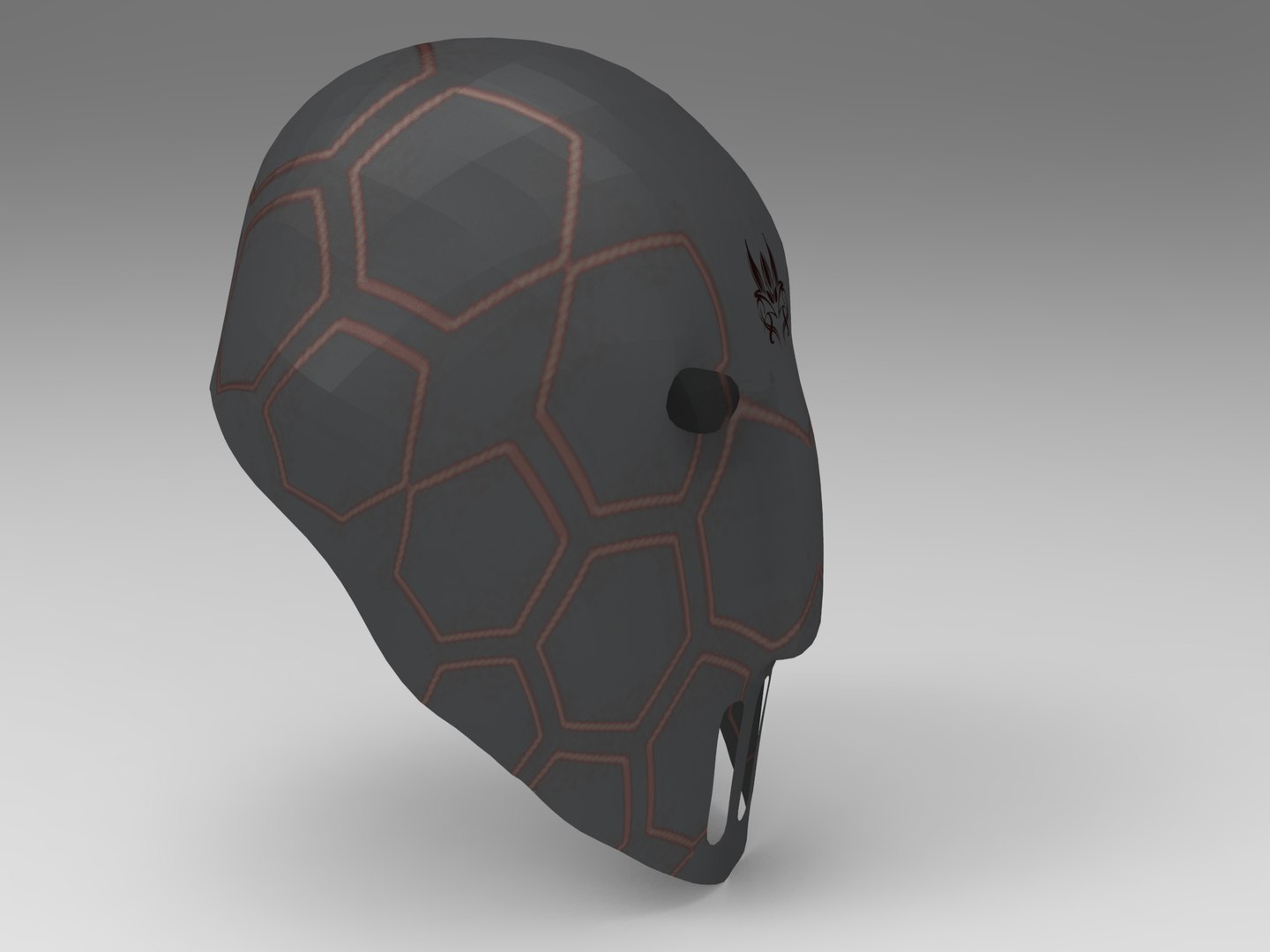 3D Model Low-poly Black Hockey Goalie Mask - TurboSquid 2241340