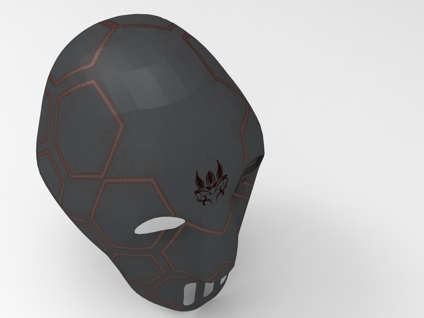 3D Model Low-poly Black Hockey Goalie Mask - TurboSquid 2241340