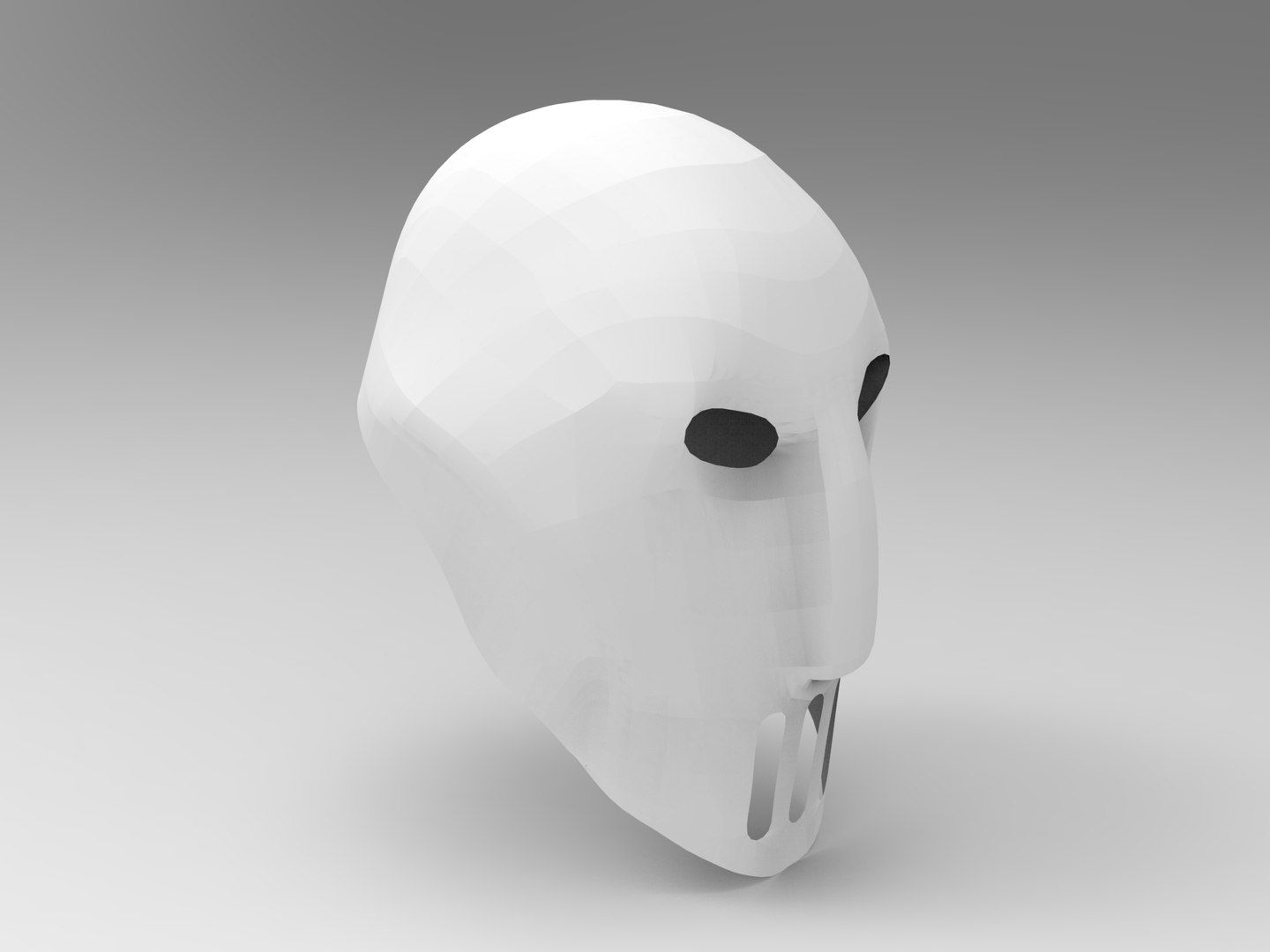 3D Model Low-poly Black Hockey Goalie Mask - TurboSquid 2241340