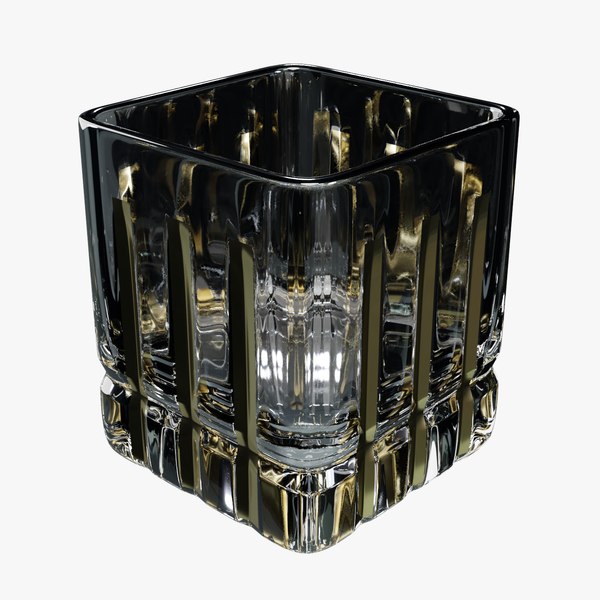 3D Glass Crystal Gold Plated - TurboSquid 1770936