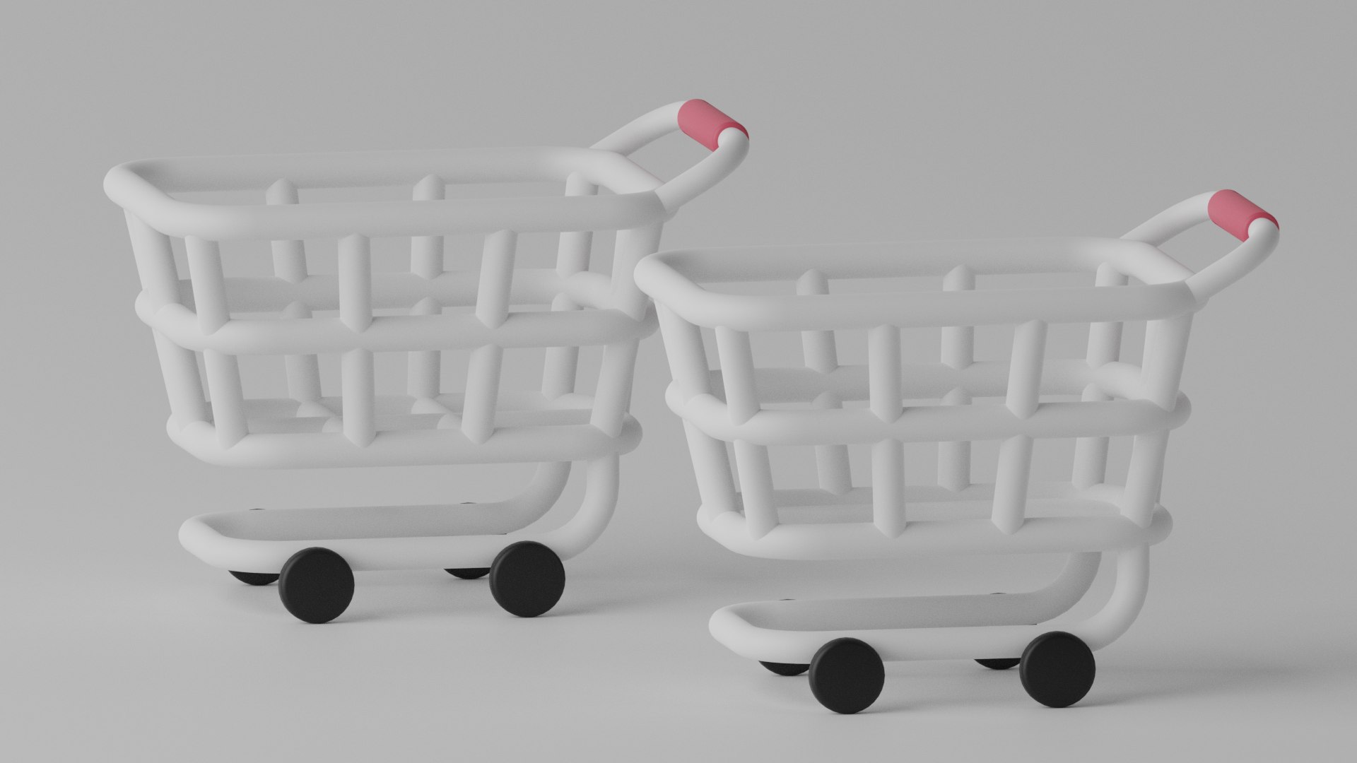 Cartoon Simple Shopping Cart Model - TurboSquid 1846435