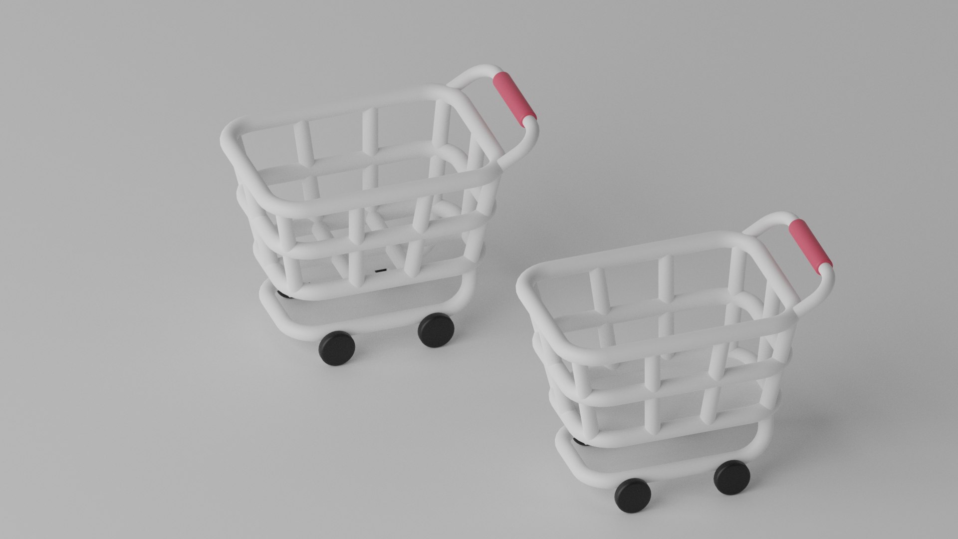 Cartoon Simple Shopping Cart Model - TurboSquid 1846435