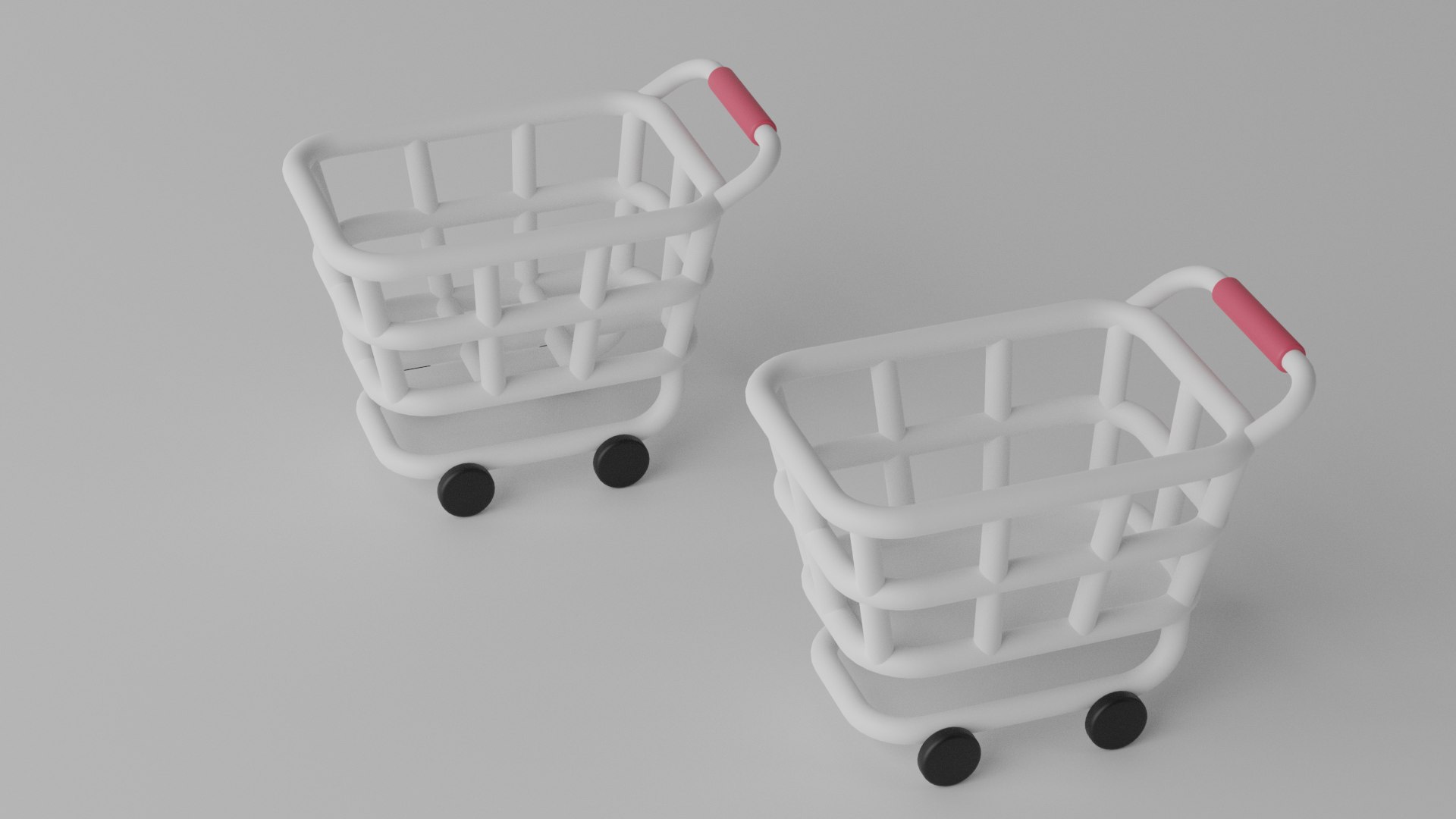 Cartoon Simple Shopping Cart Model - TurboSquid 1846435