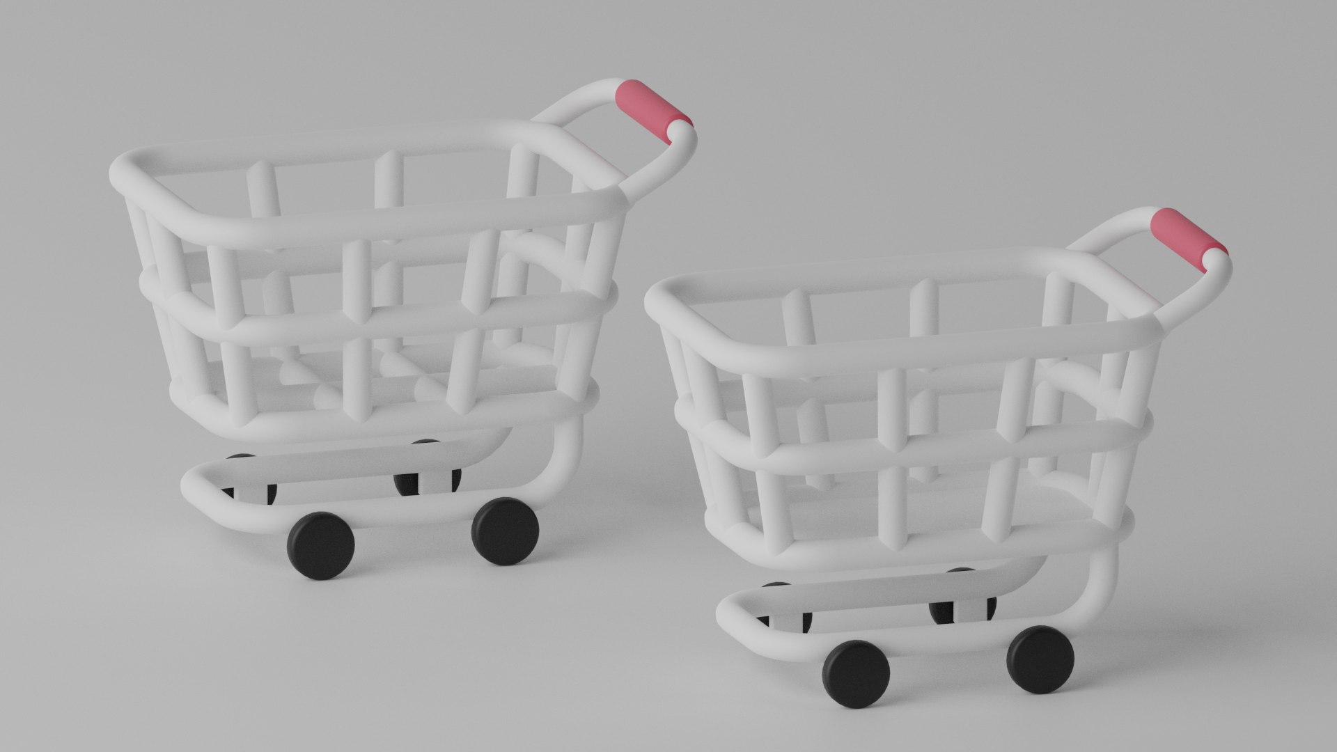 Cartoon Simple Shopping Cart Model - TurboSquid 1846435
